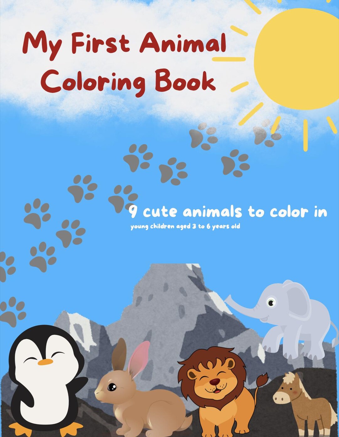 My First Animal Coloring Book – 9 Cute Animals to Color | Printable ...