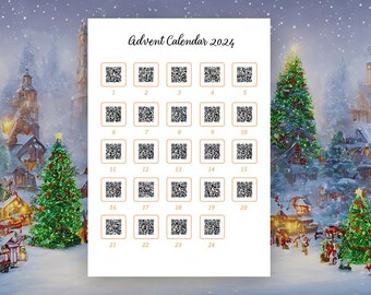 Christmas Song Advent Calendar Gift Qr Code Frame Songs Gifts to ...