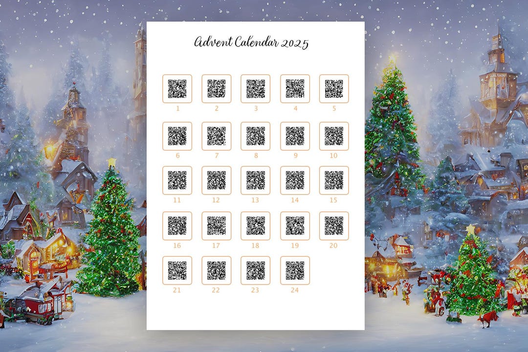 QR Code Song Advent Calendar 2025 - Etsy