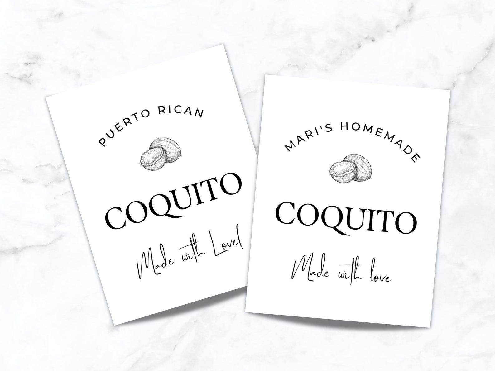Coquito Bottle Label, Coquito Bottle, Coquito Label, Coquito Christmas ...