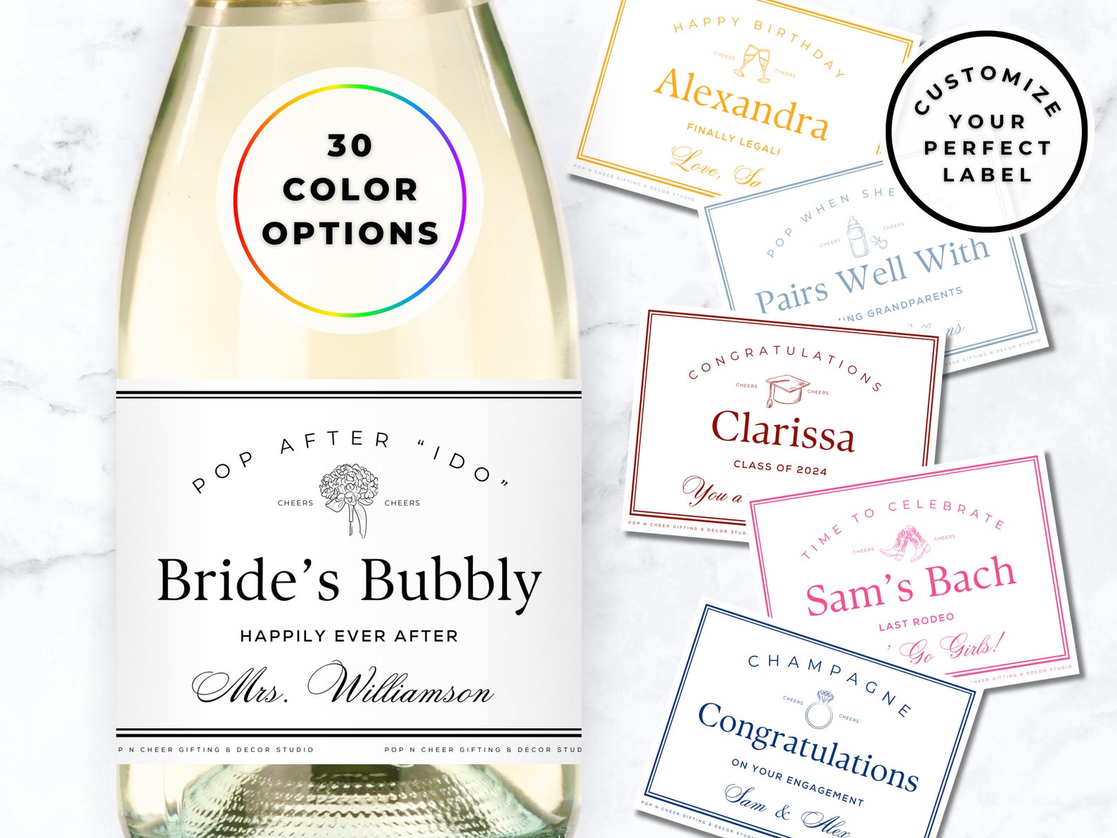 Custom Champagne Label, Champagne Bottle Labels, Mini Champagne Bottle ...