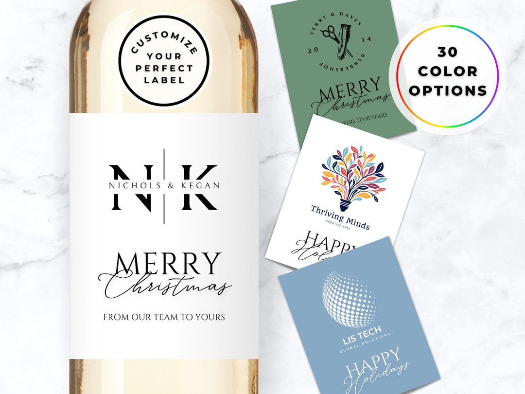 Custom Company Logo Wine Label, Corporate Gifts With Logo, Company Logo ...