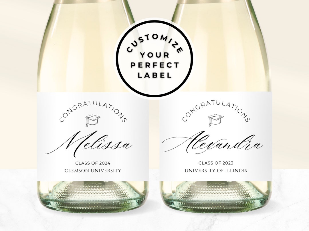 Custom Graduation Champagne Label, Custom Champagne Label, Champagne ...