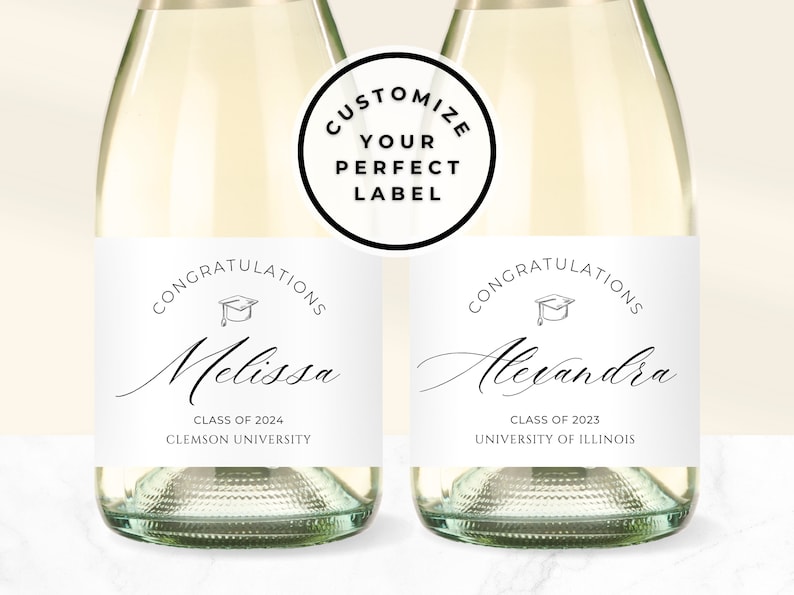 Custom Graduation Champagne Label, Graduation Wine Label Custom ...