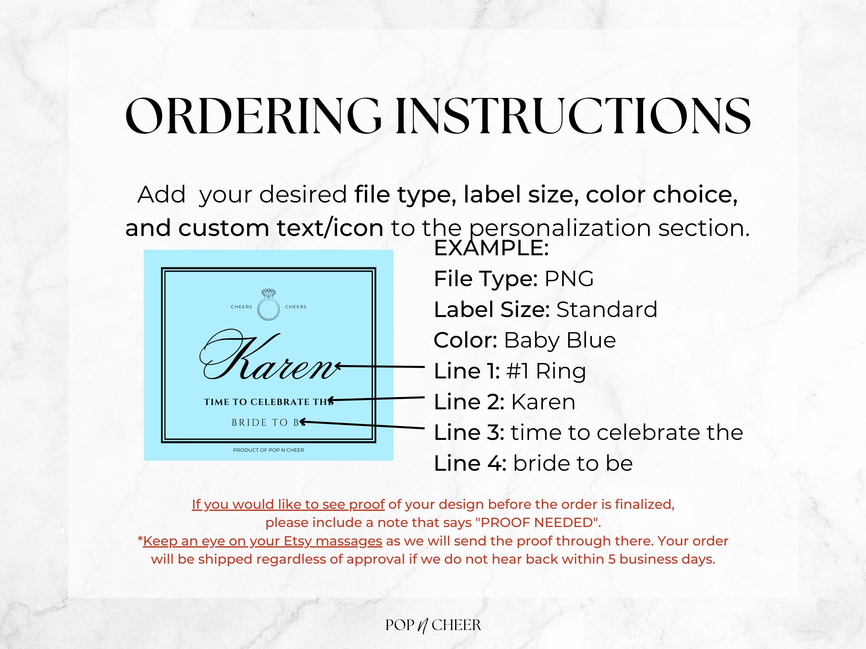 Digital Download Prosecco Label, Custom Prosecco Label, Champagne ...