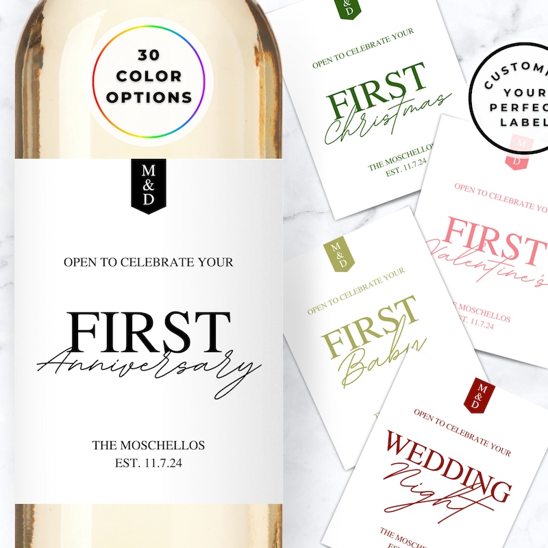 Milestone Wine Label - Etsy