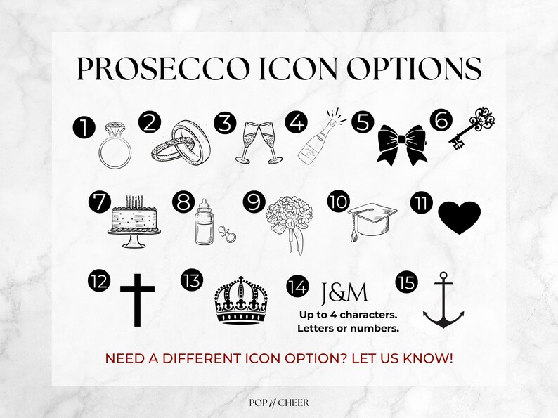 Digital Download Prosecco Label, Custom Prosecco Label, Champagne ...