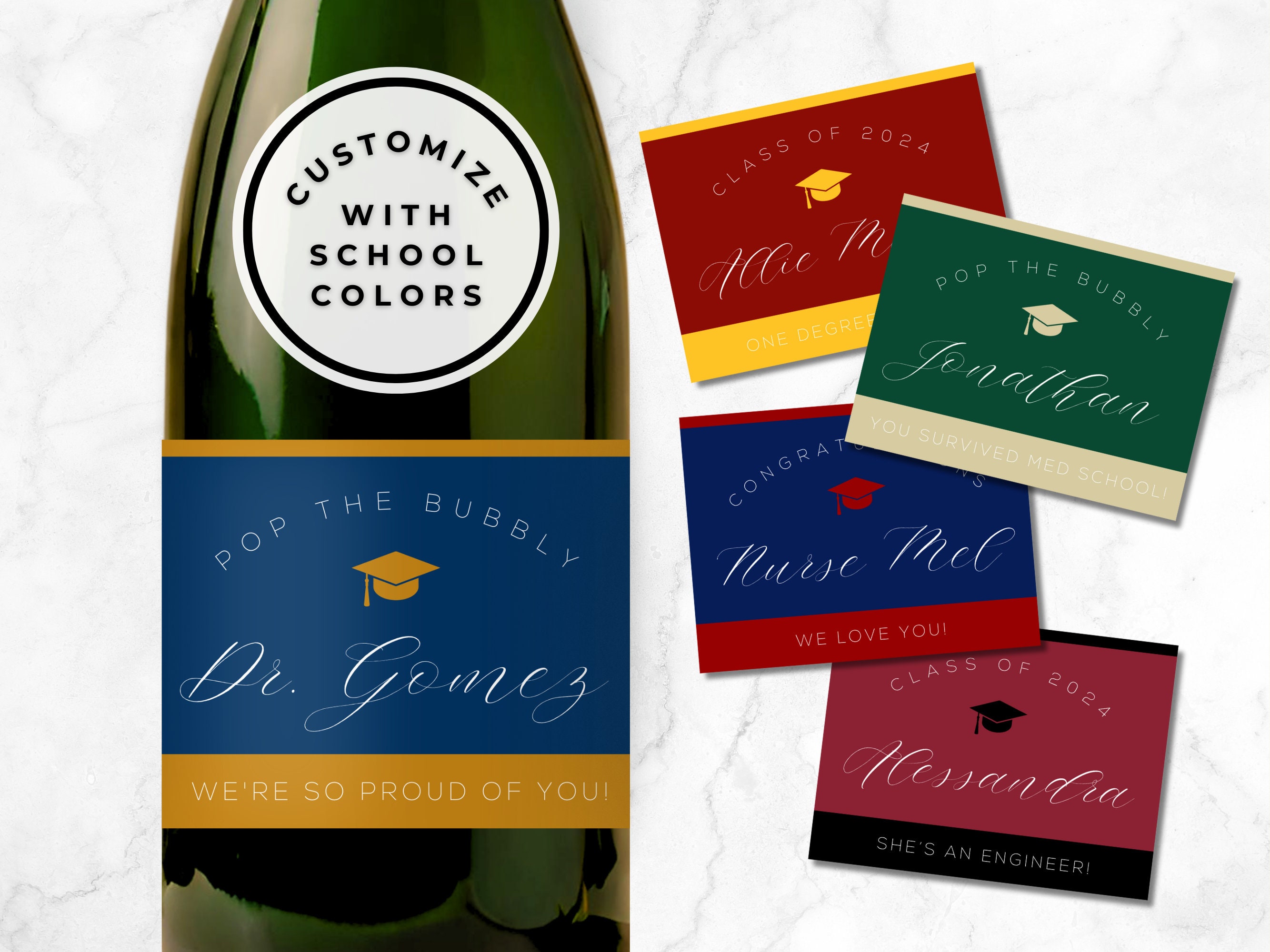 Custom Graduation Champagne Label, Custom Champagne Label, Champagne ...