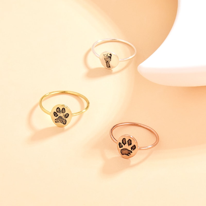Paw Print Ring - Etsy