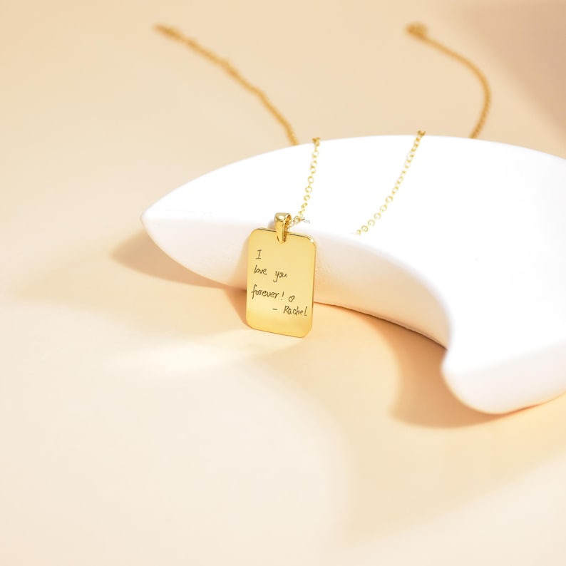 Personalised Handwriting Necklace, Actual Handwriting Charm Necklace ...