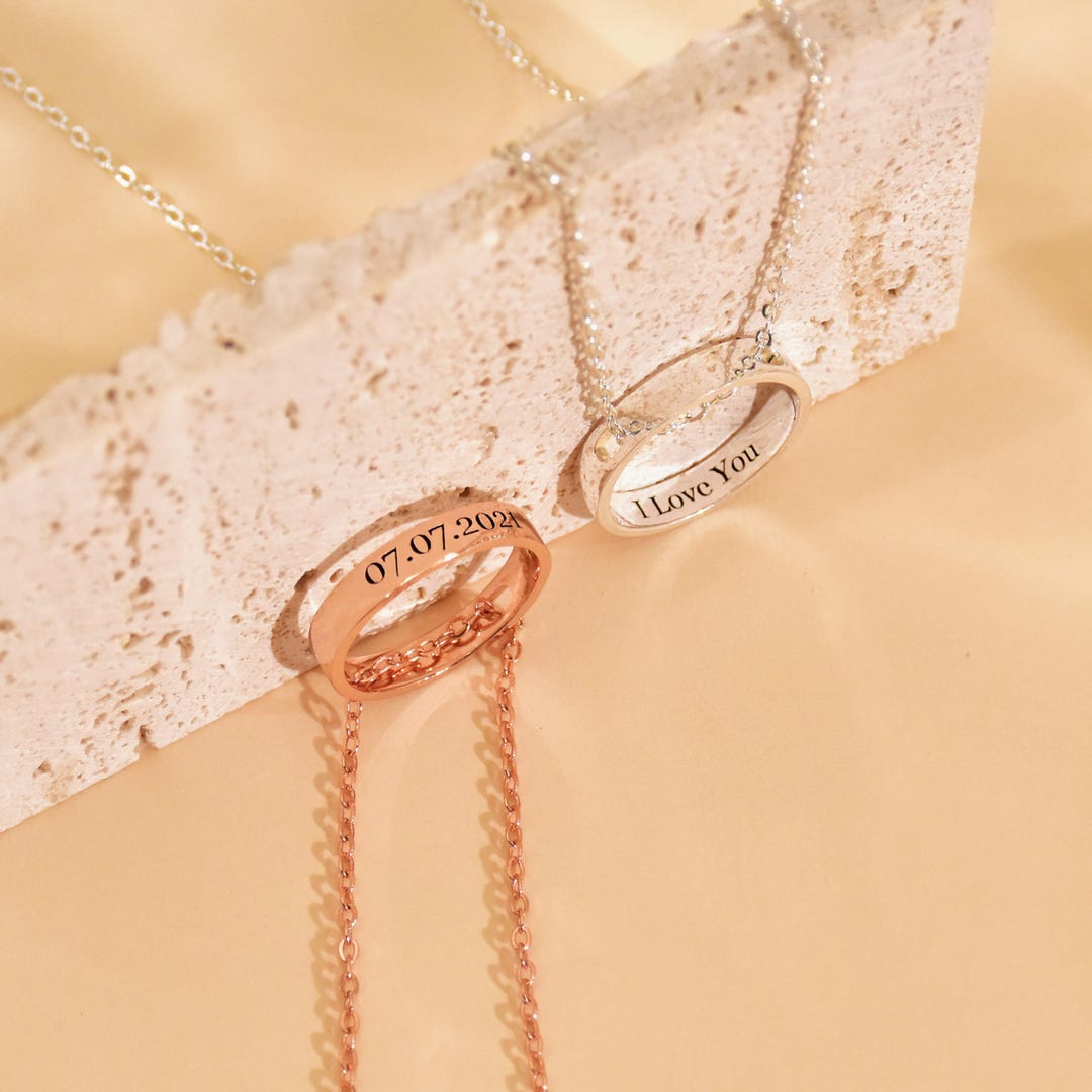 Hidden Message Circle Necklace, the Inner Circle Necklace, Dainty ...
