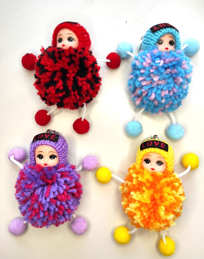 Fluffy Doll - Keychain. Handmade - Etsy