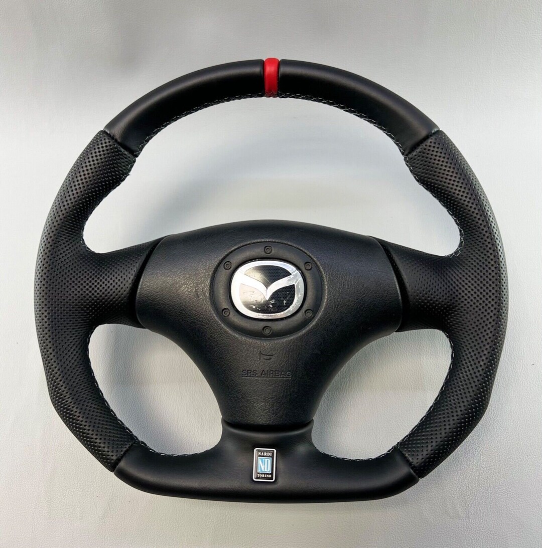 Mazda RX7 Mx5 Custom Steering Wheel MAZDASPEED MIATA CUSTOM Made Nappa ...