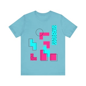 Retro Tetris Inspired Short Sleeve Tee - Vintage Gamer Shirt - Etsy
