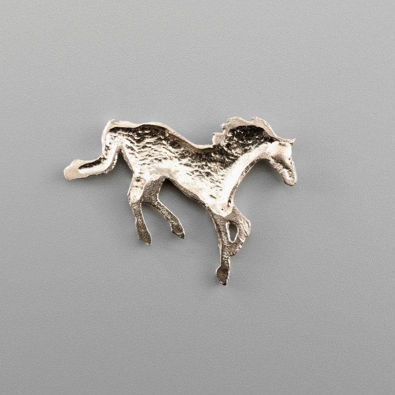 Running Horse Casting in Solid Silver - Etsy