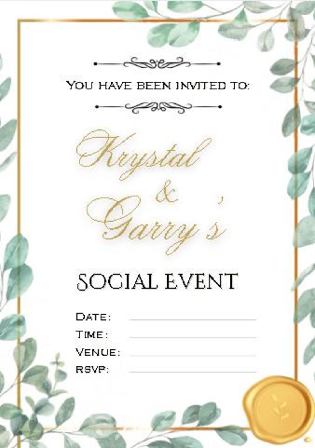 Digital Event Invitation Template - Etsy