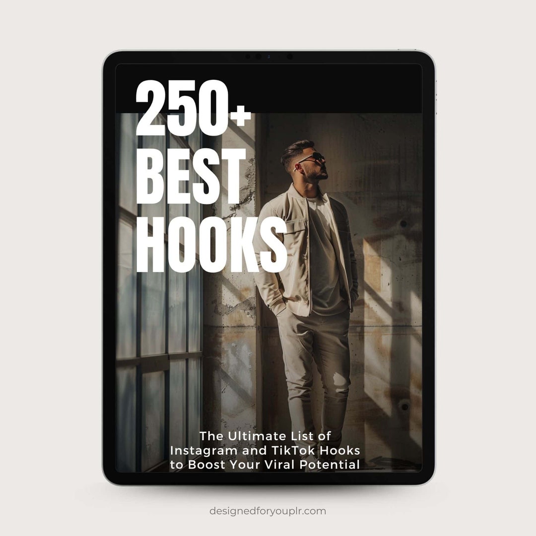 Instagram Hooks Digital Products, Tiktok Hooks, Mens Edition Guide ...
