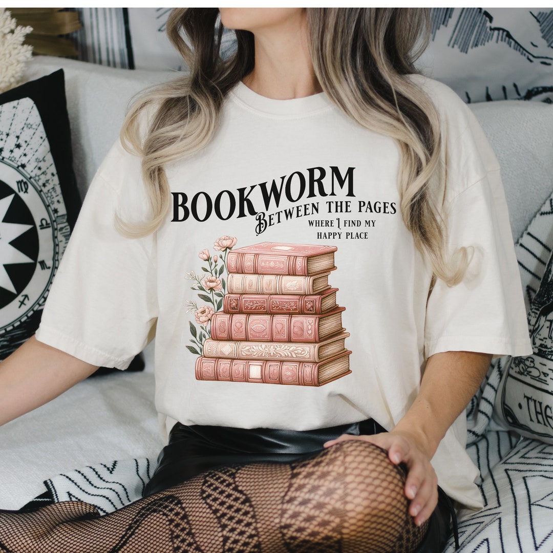Book Lover T-shirt Gift Cottagecore Book Design Unisex Color Blast T ...