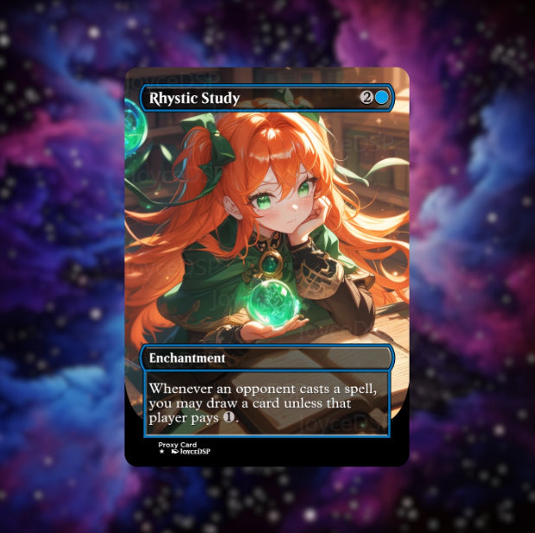 Rhystic Study Magic Proxy - Etsy
