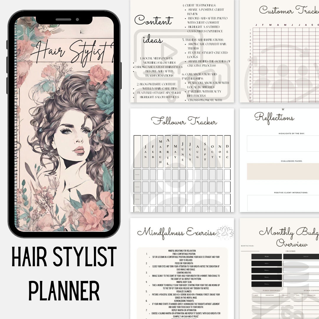 Hairdresser Planner: Salon Organizer, Appointment Book, Financial ...