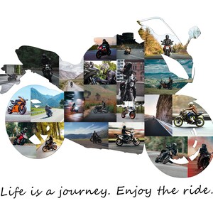 Personalized Motorcycle Photo Collage | Custom Biker Gift - Etsy
