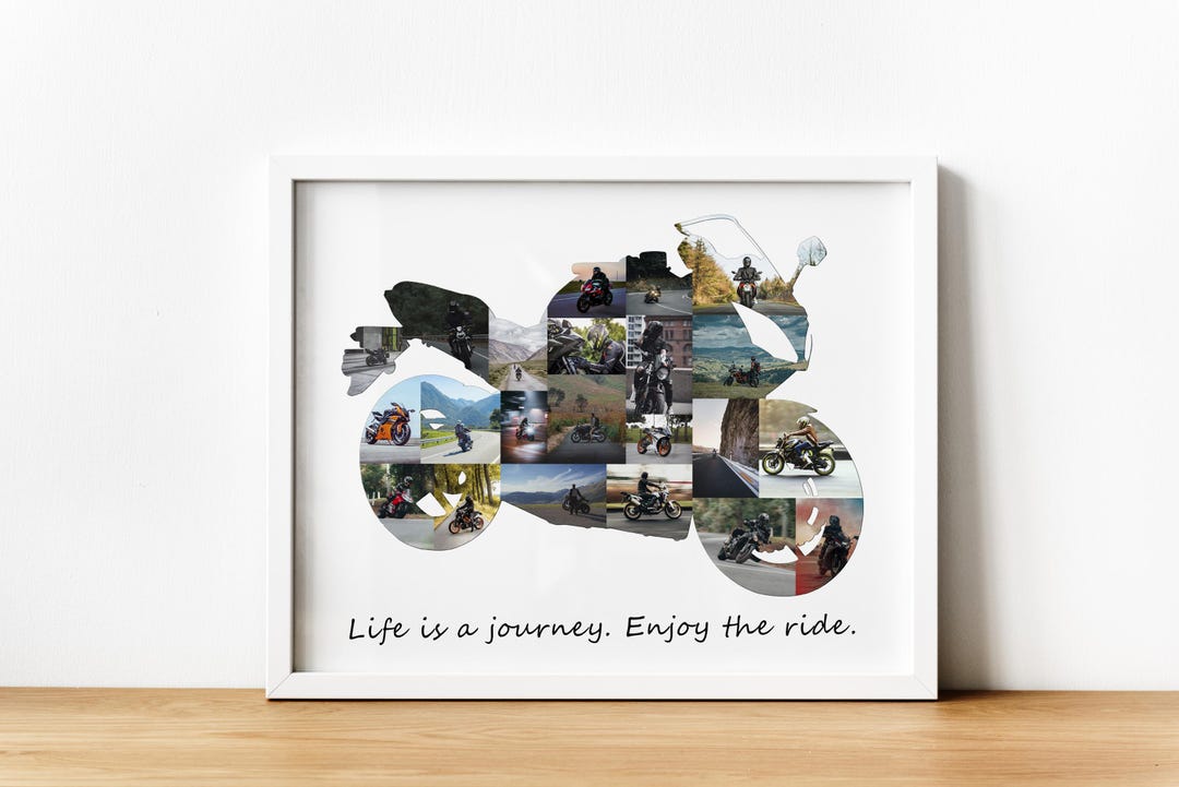 Motorcycle Photo Collage Personalised | Motorcycle Custom Gifts, Gift ...
