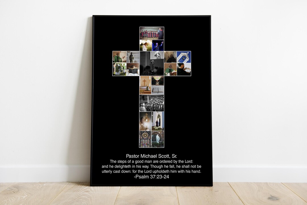 Custom Cross Photo Collage | Religious Gift | Christian Wall Art ...