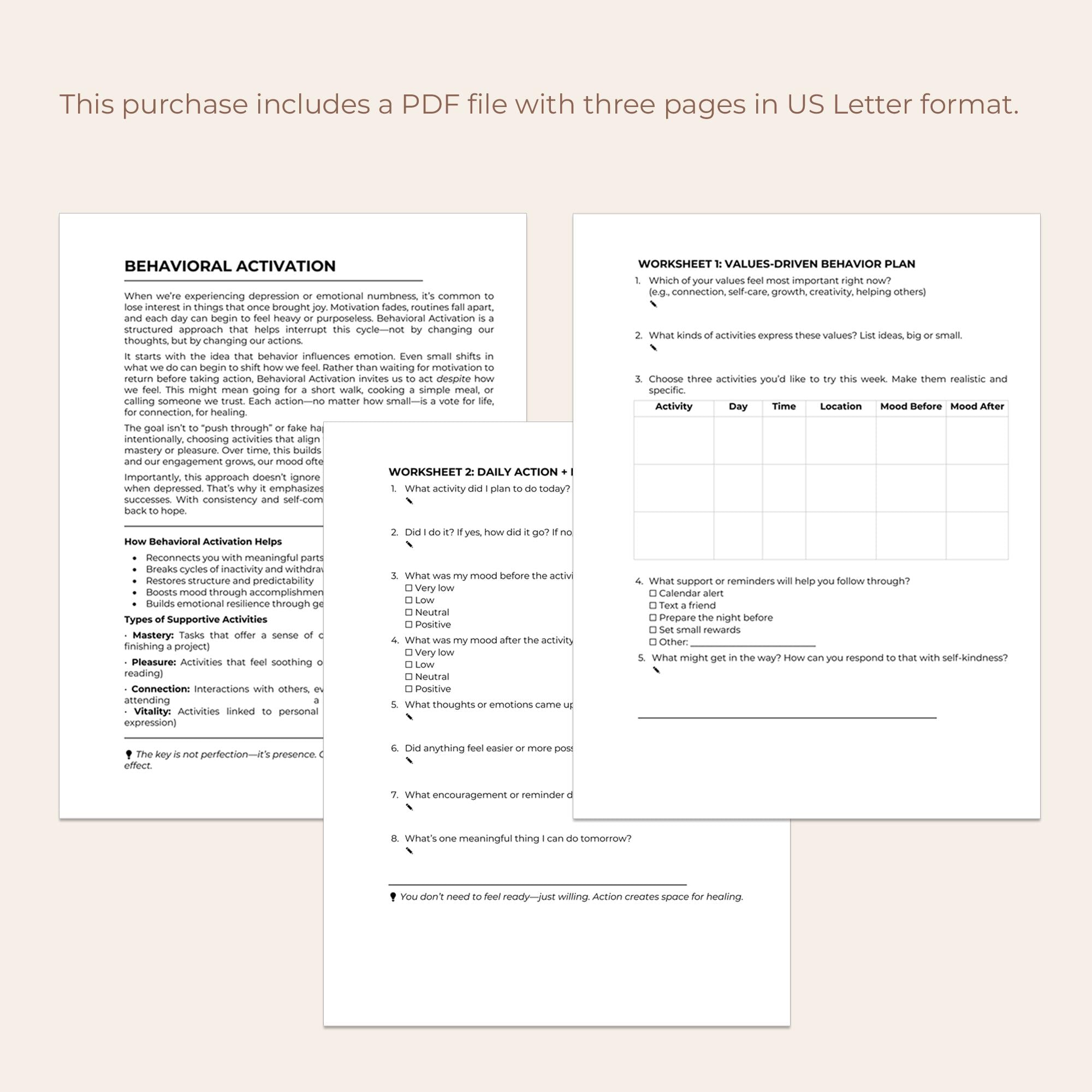 Behavioral Activation, Mood Tracker, Depression Aid, Motivation Boost ...
