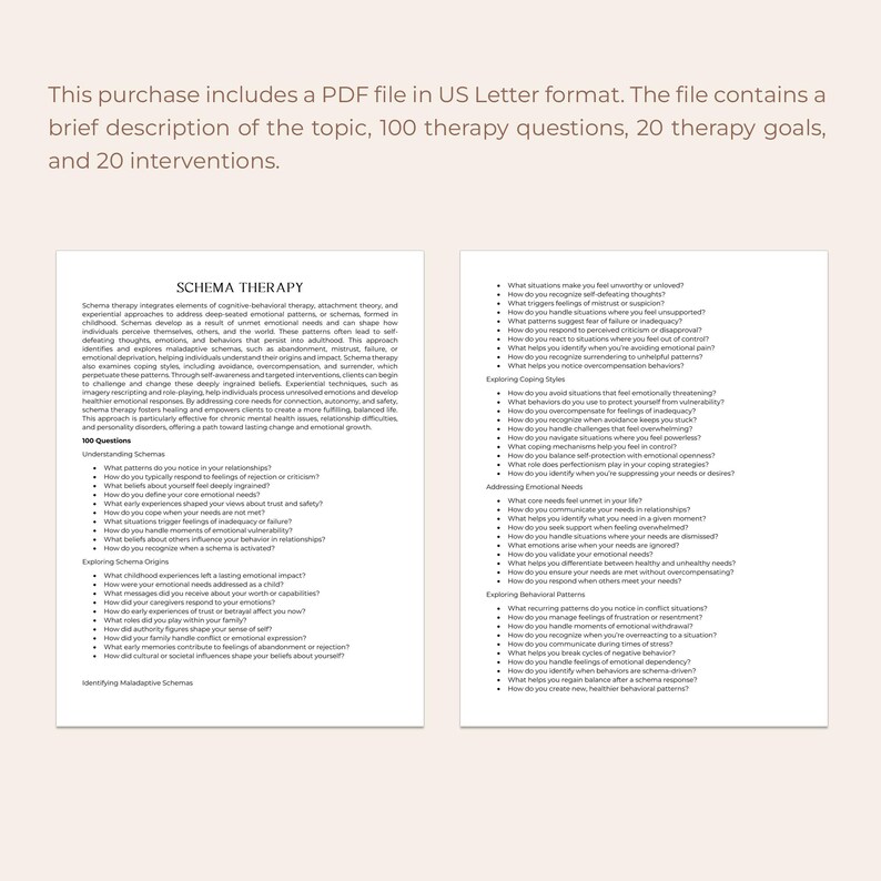 Schema Therapy Questions, Emotional Healing, Maladaptive Patterns, Self ...