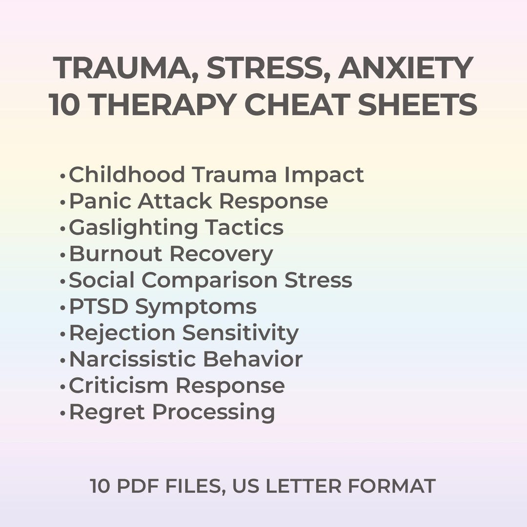 Therapy Worksheets Bundle, Mental Health, Emotional Healing, Trauma ...