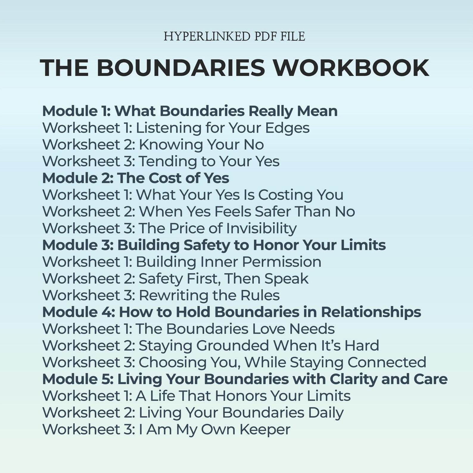 Boundaries Workbook Emotional Healing Journey Printable Self Care ...