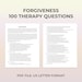 Forgiveness Therapy Questions, Letting Go, Emotional Healing, Self ...