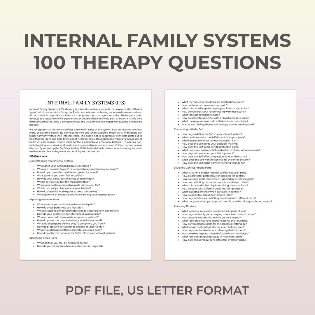 IFS Therapy Questions, Internal Family Systems, Self-leadership, Self ...