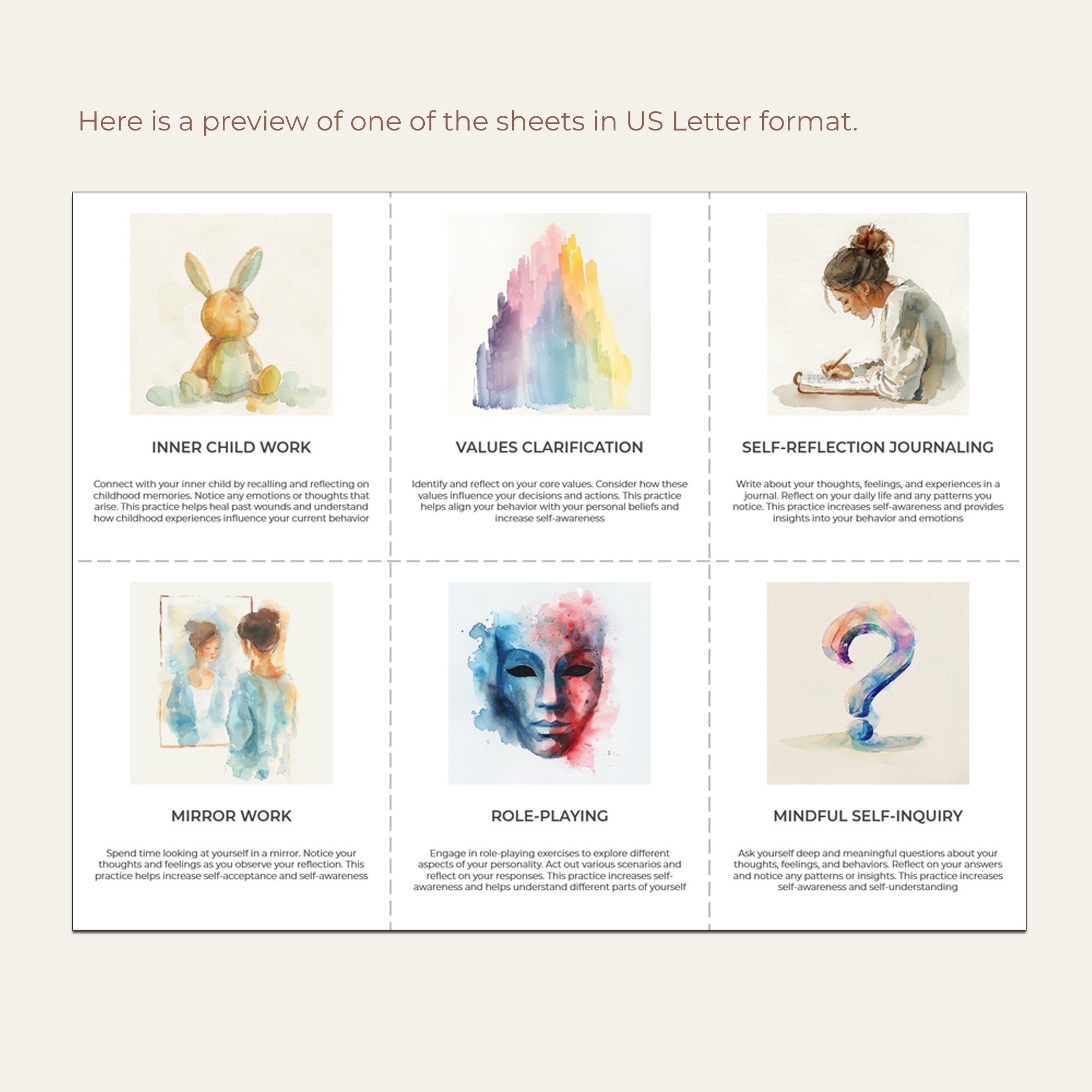 Self-awareness Therapy Cards, Psychodynamic Therapy Cards, Humanistic ...