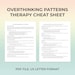 Overthinking Patterns – Therapy Cheat Sheet, Overthinking Symptoms, How ...