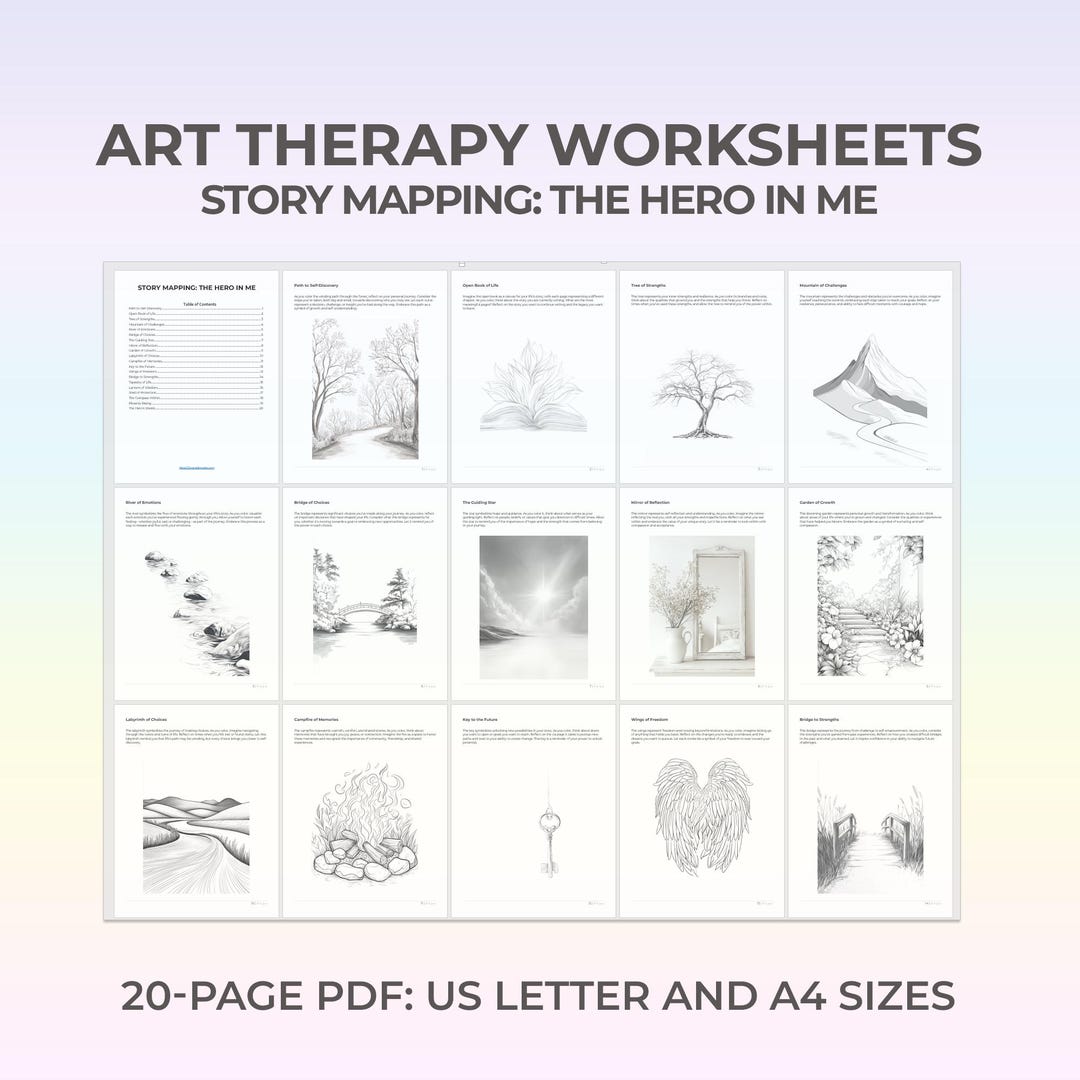 Art Therapy Sheets, Mindful Coloring, Narrative Therapy, Therapeutic ...