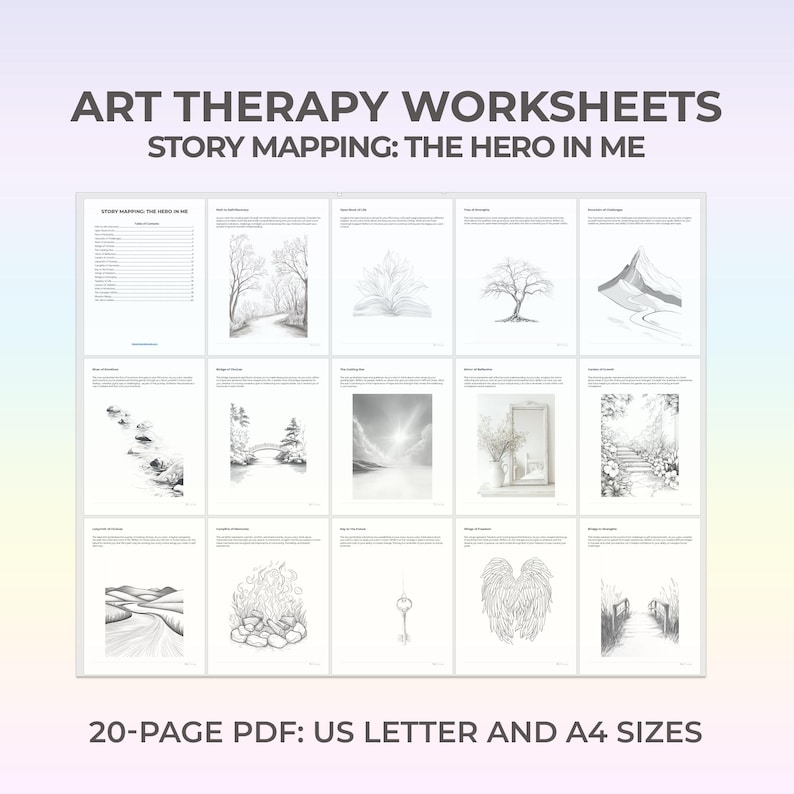 Art Therapy Sheets, Mindful Coloring, Narrative Therapy, Therapeutic ...