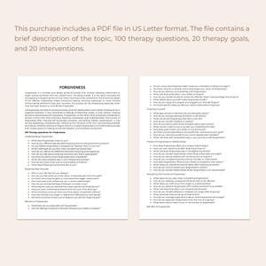 Forgiveness Therapy Questions, Letting Go, Emotional Healing, Self ...