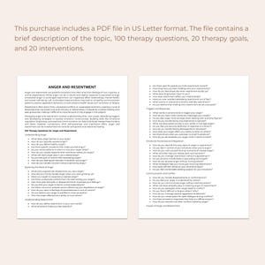 Anger Management Therapy Questions, Resentment Healing, Forgiveness ...