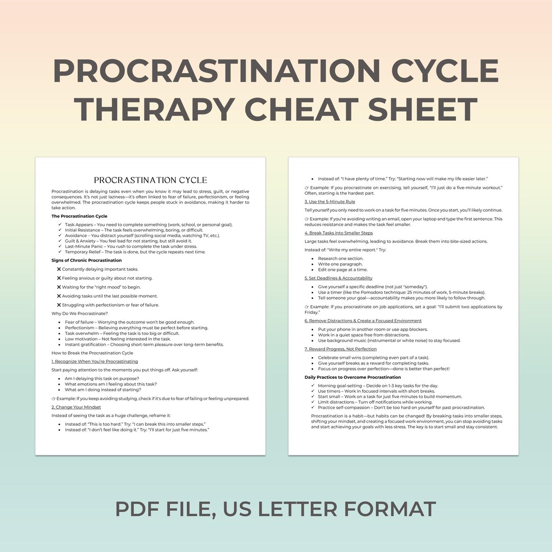 Procrastination Cycle, How to Stop Delaying, Stop Procrastination ...