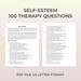 Self-esteem Therapy Questions, Self-worth, Confidence,self-acceptance ...