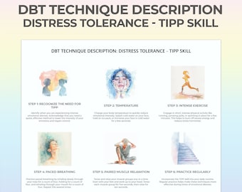 STOP Skill Worksheet, Dialectical Behavior Therapy, DBT Skill Technique ...