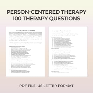 Person-centered Therapy Questions, Self-awareness, Self-compassion ...