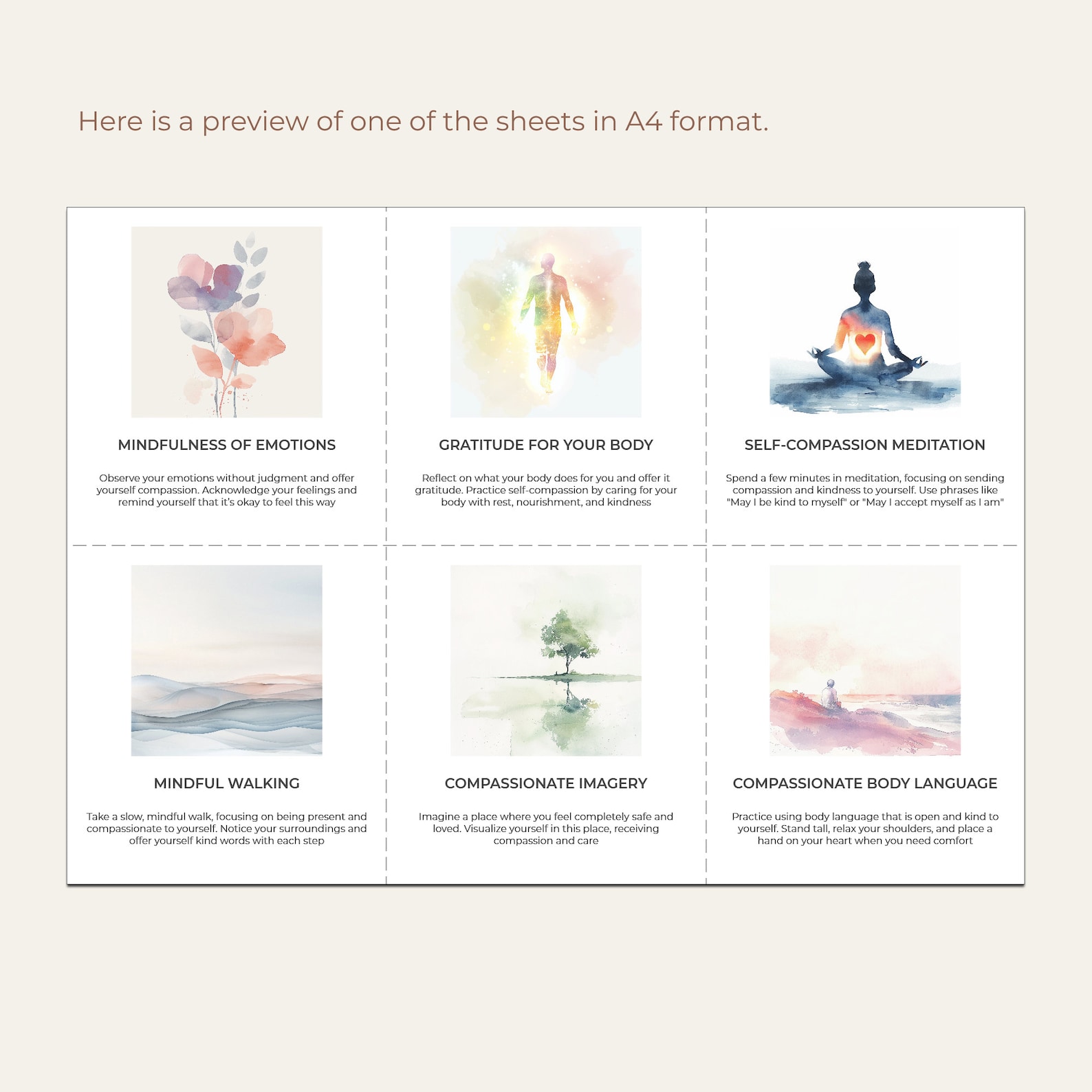 Compassion-focused Therapy Cards, CFT, Mindfulness, Printable Therapy ...