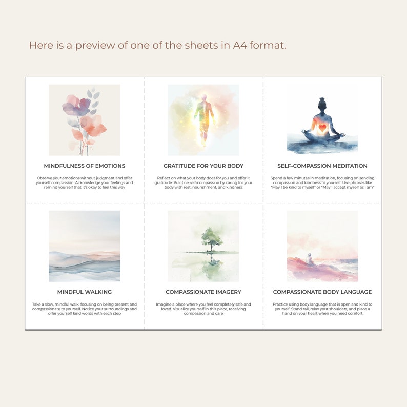 Compassion-focused Therapy Cards, CFT, Mindfulness, Printable Therapy ...