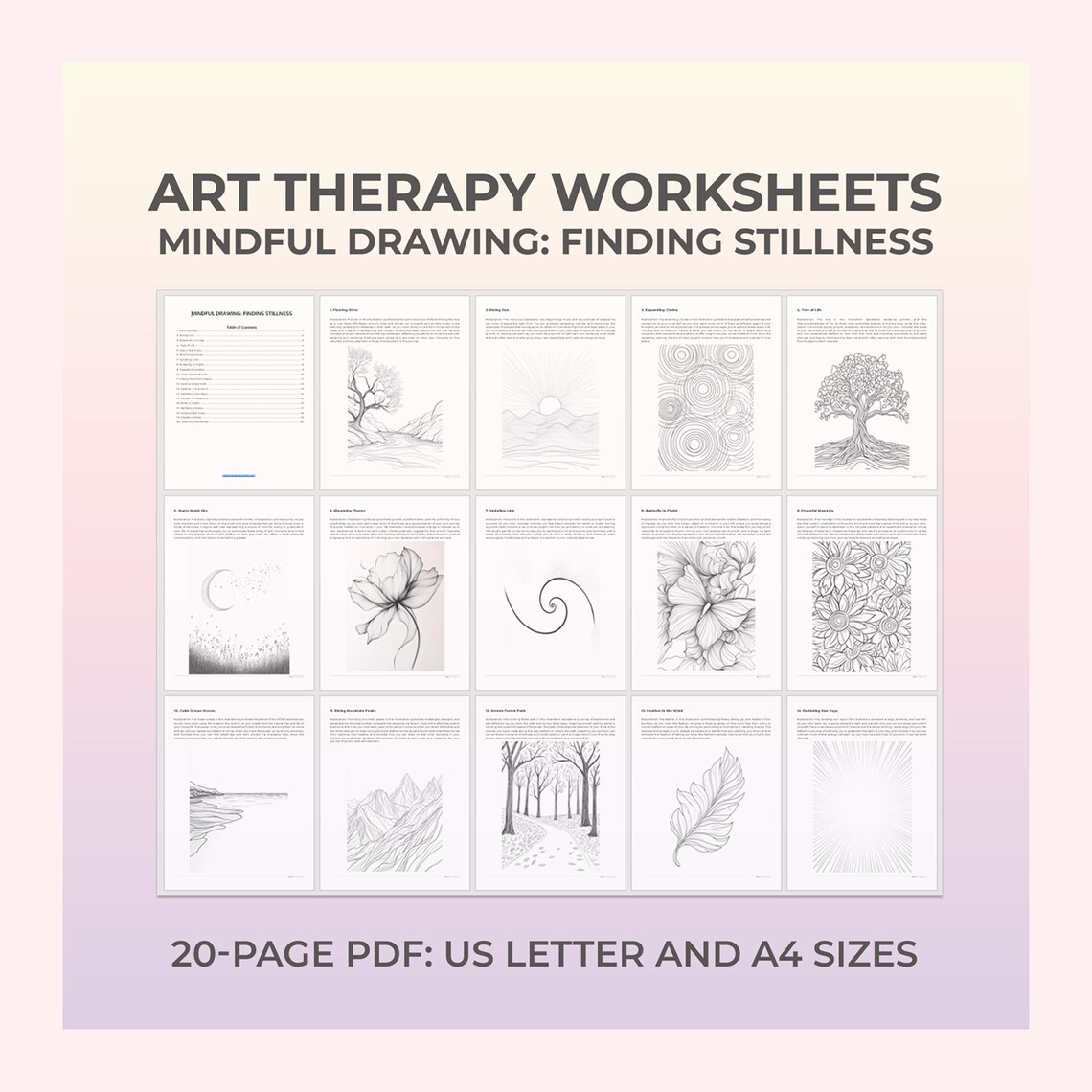 Art Therapy Sheets, Mindful Coloring, Mindfulness Art, Therapeutic ...