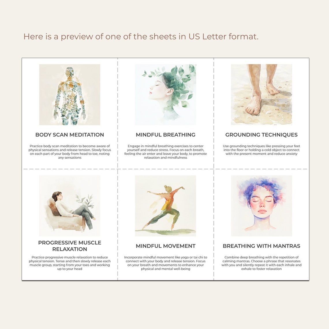 Mind-body Connection, Therapy Cards, Body Mind Connection Exercises ...