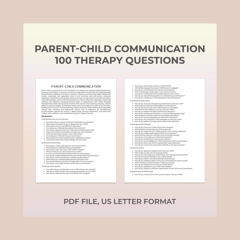 Parent-child Communication Questions, Listening Skills, Open Dialogue ...