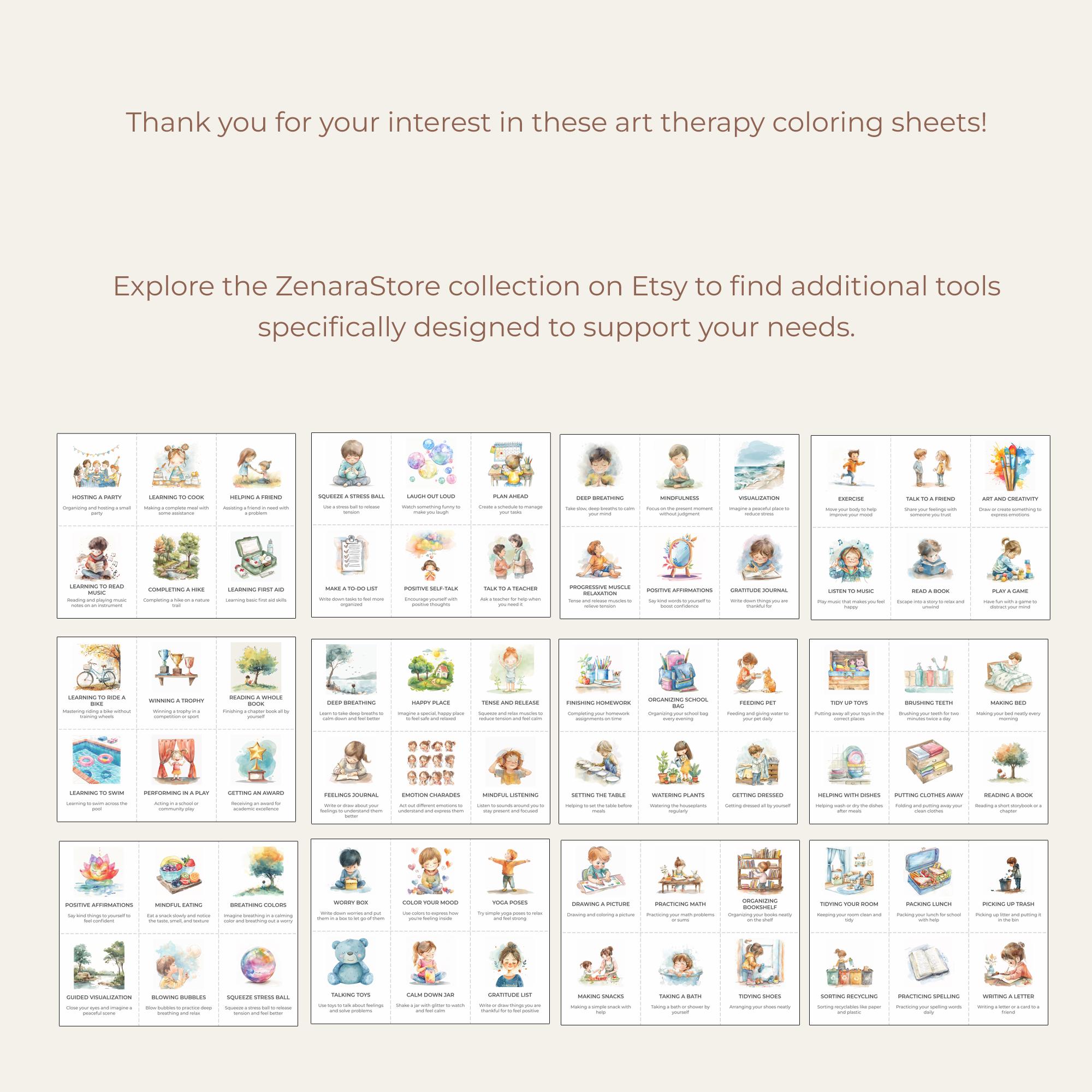 Art Therapy Sheets, Mindful Coloring, Mindfulness Art, Therapeutic ...