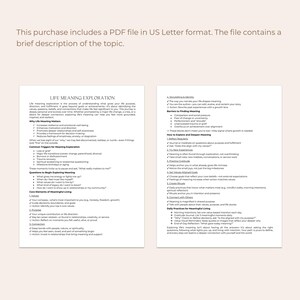 Purpose Therapy Cheat Sheet, Life Purpose,meaning in Life, Logotherapy ...